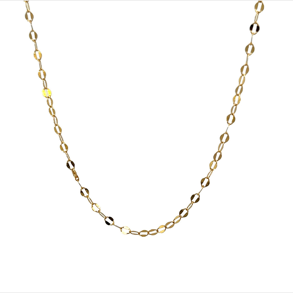 The Robyn Permanent Jewelry Chain: A Delicate and Elegant Dapped Oval ...