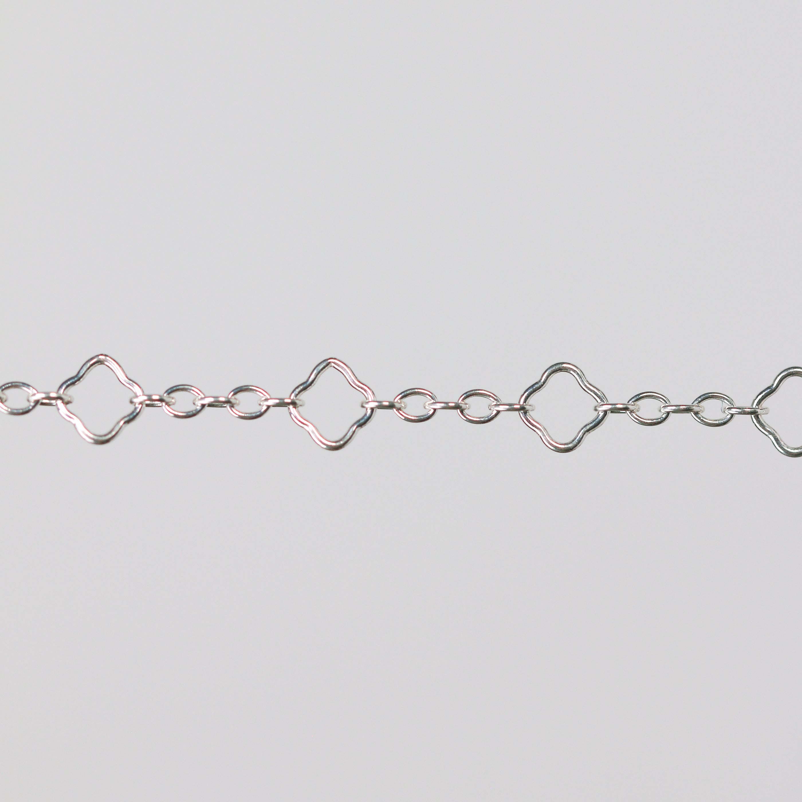 Alessia Permanent Jewelry Chain, Clover Design, Oval Links, Available ...
