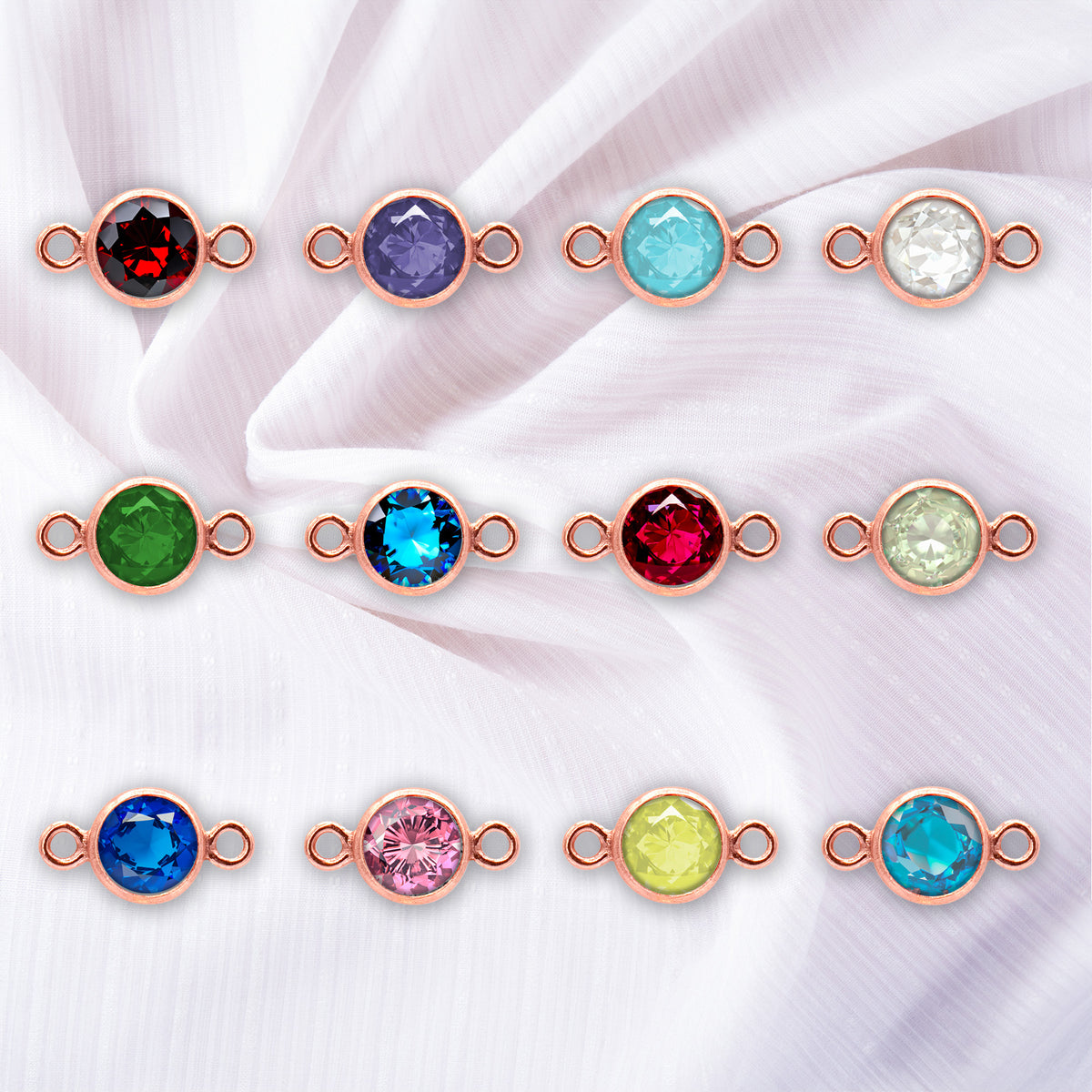 Birthstone Connectors | 4mm | 14K Gold Filled Yellow — Sunstone ...