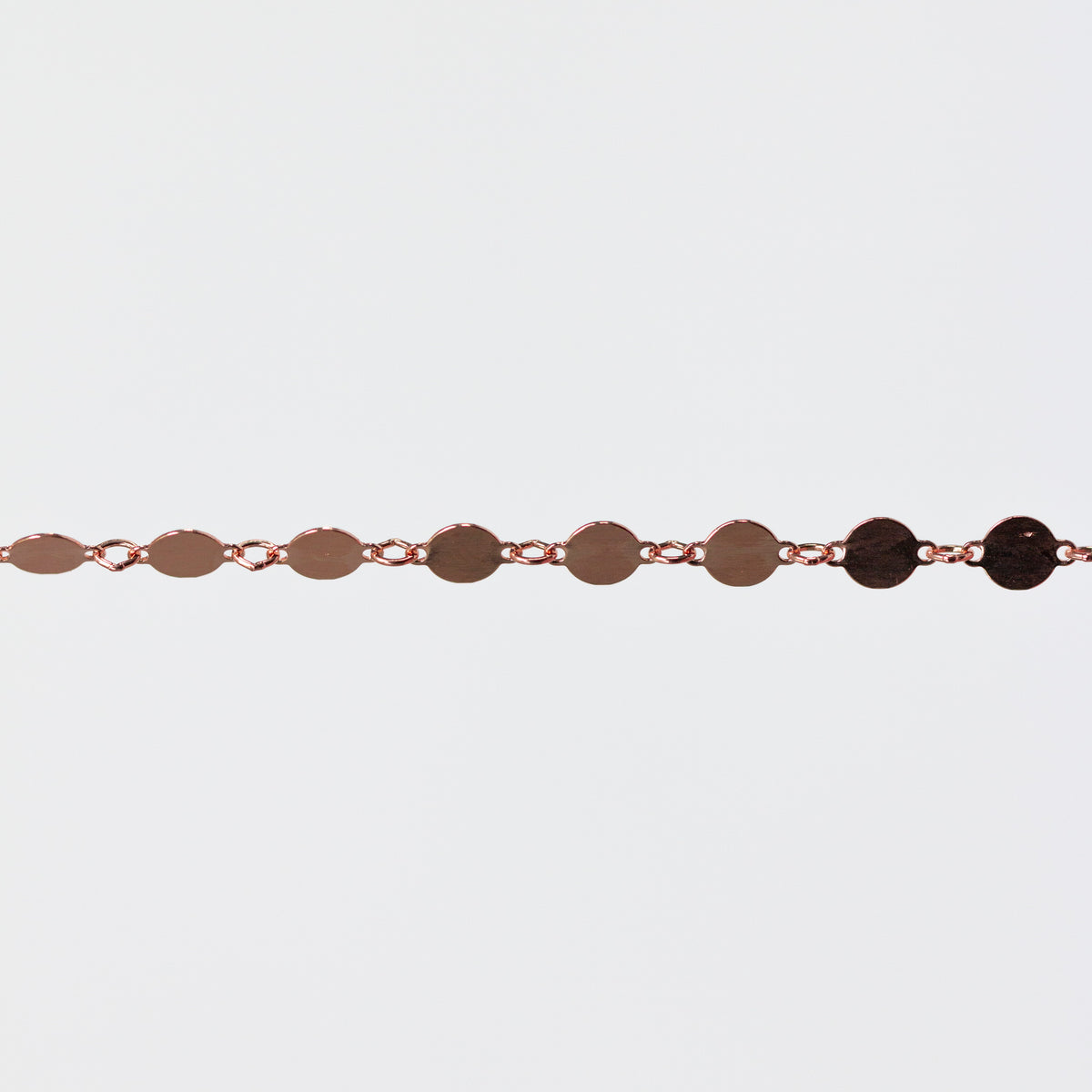 Rachel Permanent Jewelry Chain, Continuous Disks with a Starburst Desi ...